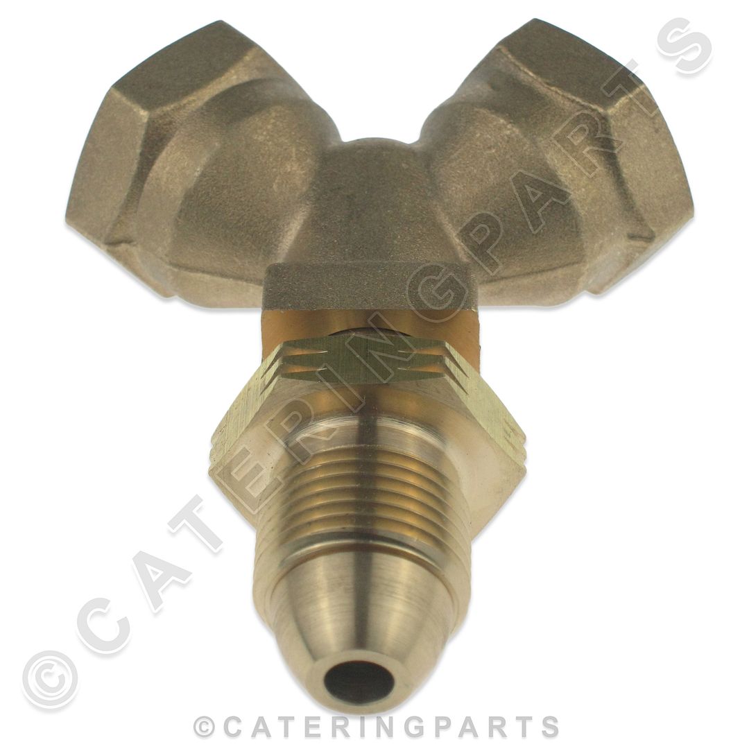 POL TEE SPLITTER CONNECTOR Y PIECE FOR LPG LP PROPANE CYLINDER DUAL ...
